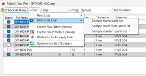 Create parts lists in Excel - MatProp
